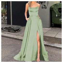 ZWY Abendkleid Cocktailkleid Grünes Damen Spitzenkleid (Elegantes modisches Damen-Abendkleid) V-Ausschnitt Abendkleid
