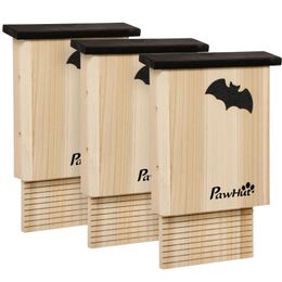 PawHut Fledermaushaus-Set für 2-3 Fledermäuse natur 25L x 6B x 37,5H cm