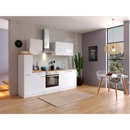 respekta K&uuml;chenzeile KB240WWC 240 cm Wei&szlig;