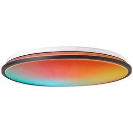Brilliant Heida LED Deckenaufbau-Paneel 48cm schwarz, Metall/Kunststoff, 1x 30 W LED integriert, (Lichtstrom: 3000lm, Lichtfarbe: 3000-6500K)