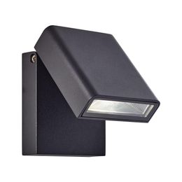 Brilliant Lampe Toya LED Außenwandstrahler schwarz 1x 7W LED integriert, 736lm, 4200K IP-Schutzart: 44 - spritzwassergeschützt Kopf schwenkbar