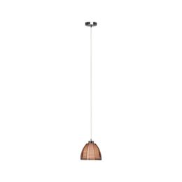 Brilliant Lampe Relax Pendelleuchte 20cm bronze/chrom 1x A60, E27, 60W, g.f. Normallampen n. ent. In der Höhe einstellbar / Kabel kürzbar Für LED-Leuchtmittel geeignet