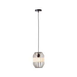 Brilliant Lampe, Slope Pendelleuchte 23cm schwarz/natur, 1x A60, E27, 40W, Kabel kürzbar / in der Höhe einstellbar
