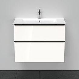 Duravit ME by Starck Waschtisch weiss mit D-Neo Waschtischunterschrank 80cm weiss hochglanz