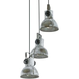 Pendelleuchte Eglo "BARNSTAPLE" Lampen Gr. 3 flammig, Ø 27 cm, braun (braun, schwarz) Pendelleuchten und Hängeleuchten