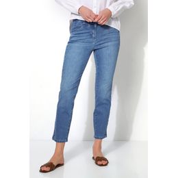 7/8-Jeans Toni "TO BE LOVED 7/8" Gr. 48, N-Gr, blau (blue bleached) Damen Jeans Ankle 7/8