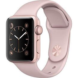 Apple Watch (Series 2) 2016 GPS 42 mm - Aluminium Gold - Sportarmband Rosa