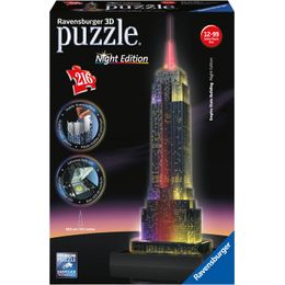 Ravensburger 3D Puzzle "Empire State Building bei Nacht", Night Edition, 216 Teile