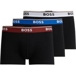 BOSS Power Pants kurz, 3er-Pack, Logobund, für Herren, schwarz, L