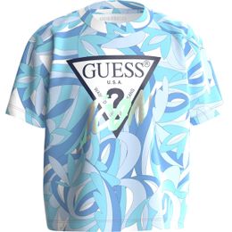 Guess T-Shirt, grafisch, für Kinder, blau, 152