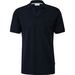 s.Oliver Poloshirt, Baumwolle, für Herren, blau, XL