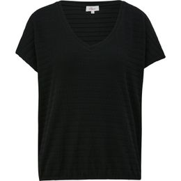 s.Oliver T-Shirt, V-Ausschnitt, für Damen, schwarz, 46