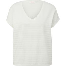 s.Oliver T-Shirt, V-Ausschnitt, für Damen, weiß, 40