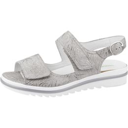 waldläufer® Lugina Sandalen "Hakura", Veloursleder, für Damen, silber, 39