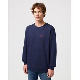 Wrangler® Sweatshirt, Logo-Patch, Baumwolle, für Herren, blau, L