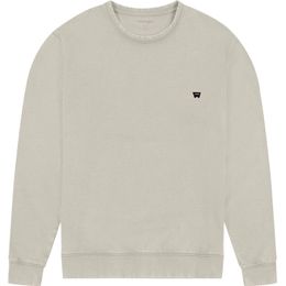 Wrangler® Sweatshirt, Logo-Patch, Baumwolle, für Herren, beige, L