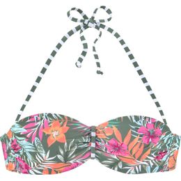 Venice Beach Summer Bandeau-Top, Bügel, abnehmbare Träger, für Damen, grün, 36D