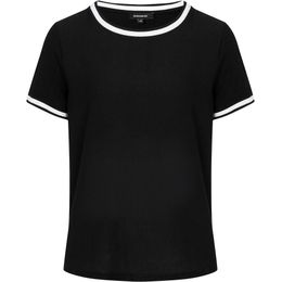 More & More MORE & Blusenshirt, Kontraststreifen, für Damen, schwarz, 38