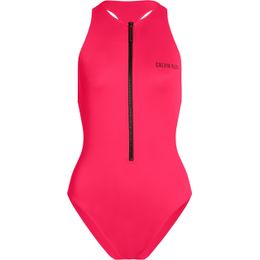 Calvin Klein Badeanzug "Intense Power", Racerback, Reißverschluss, für Damen, rot, XS
