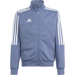 Adidas Trainingsljacke, Stehkragen, Seitentaschen, für Kinder, blau, 152
