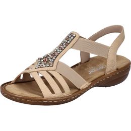 Rieker Sandalen, Strass, Lederoptik, für Damen, beige, 38