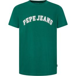 Pepe Jeans T-Shirt, Logo-Print, Baumwolle, für Herren, grün, L