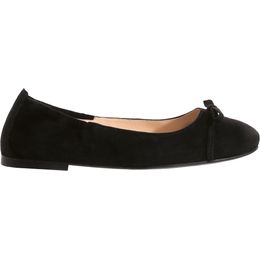 hōgl Ballerinas, Veloursleder, Zierschleife, für Damen, schwarz, 39