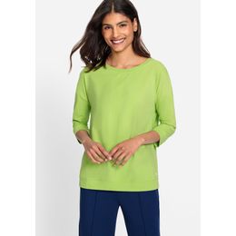 Olsen T-Shirt, 3/4-Arm, Ziernaht, für Damen, grün, 36