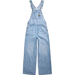 G-Star Raw Latzhose, Label, Eingrifftaschen, für Damen, blau, S