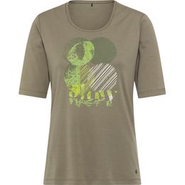 Olsen T-Shirt, Emblem, Print, für Damen, grün, 42