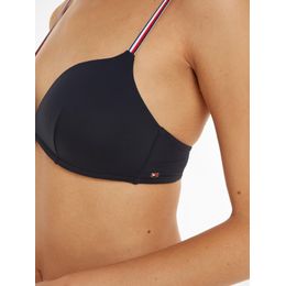 Tommy Hilfiger Push-up-Bikini-Oberteil, schmale Träger, für Damen, blau, 80C