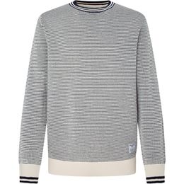 Pepe Jeans Strickpullover, Baumwolle, Label, für Herren, weiß, XL