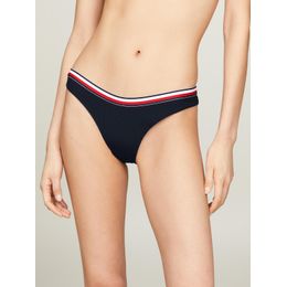 Tommy Hilfiger Bikini-Slip, Streifen, Label, für Damen, blau, XS