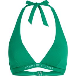 Tommy Hilfiger Bikini-Oberteil, Neckholder, Triangel, für Damen, grün, L