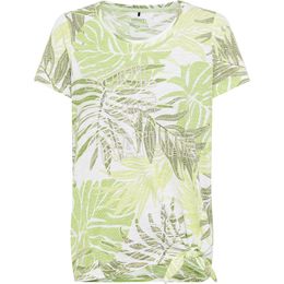 Olsen T-Shirt, exotisch, Wording, für Damen, grün, 44