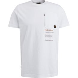 PME-Legend PME LEGEND T-Shirt, Brusttasche, Schriftzug, für Herren, weiß, L