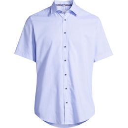 Manguun Business-Hemd, Kurzarm, Body-Fit, für Herren, blau, 42