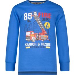 SALT & PEPPER SALT AND PEPPER Feuerwehr Sweatshirt, Rippbündchen, für Kinder, blau, 128/134