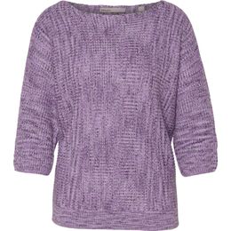 Adagio Strickpullover, U-Boot-Ausschnitt, 3/4-Ärmel, für Damen, lila, 42