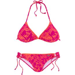 Venice Beach Kensi Triangel-Bikini, Neckholder, Label, für Damen, orange, 38C