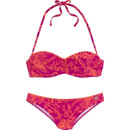 Venice Beach Kensi Bügel-Bandeaubikini, abnehmbare Träger, für Damen, pink, 38C