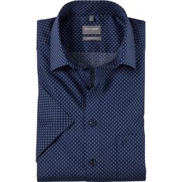 OLYMP Luxor Businesshemd, Comfort Fit, Kurzarm, Kent-Kragen, für Herren, blau, 47
