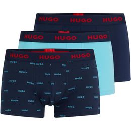 Hugo Pants kurz, 3er-Pack, atmungsaktiv, für Herren, blau, XL