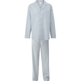 s.Oliver Pyjama, Reverskragen, Knopfleiste, für Herren, blau, 44/46