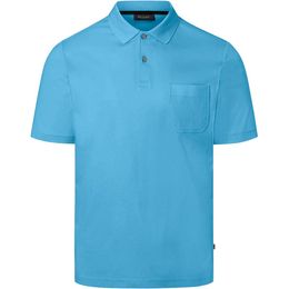 Maerz Muenchen Poloshirt, Baumwolle, Brusttasche, für Herren, blau, 52