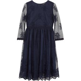 Manguun Cocktailkleid, Spitze, knielang, für Kinder, blau, 134