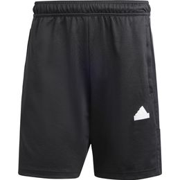 Adidas Trainingshose, Bermudalänge, Logo-Print, für Herren, schwarz, L