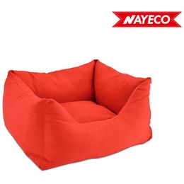 Nayeco - Schaumstoffkorb für Hunde und Katzen - Rot - 59x50x20cm