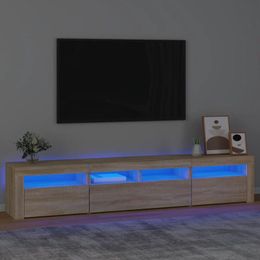 Bonnevie - TV-Schrank,TV-Möbel mit LED-Leuchten Sonoma-Eiche 210x35x40 cm vidaXL