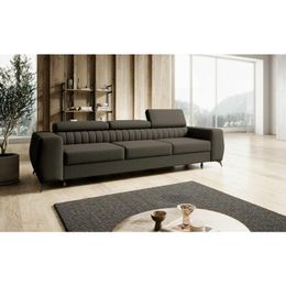 Big Sofa Couchgarnitur fargo Megasofa mit Schlaffunktion Stoff Vogue Braun